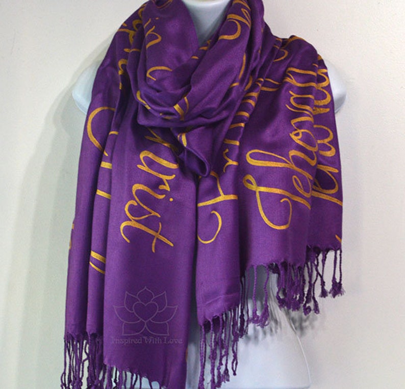 Custom Jehovah Names of God Scarf Personalized Spiritual - Etsy