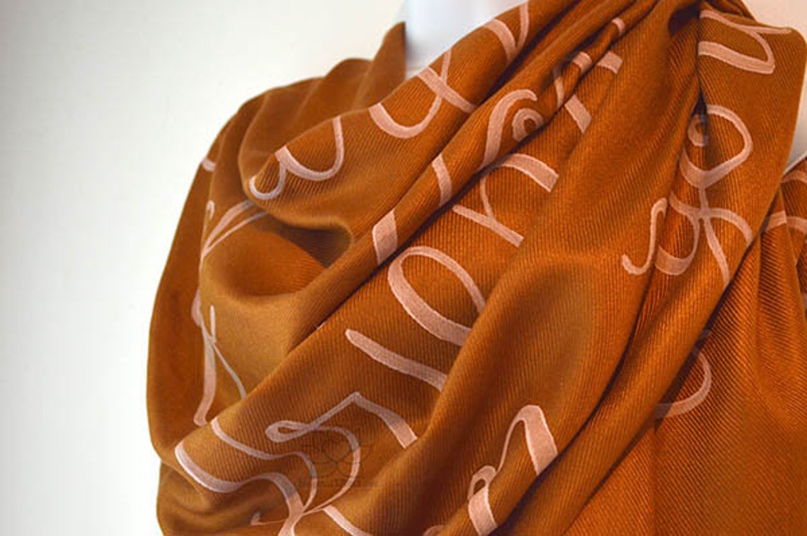 Personalized Gifts Custom Secret Message Script Scarf, Bridesmaid ...
