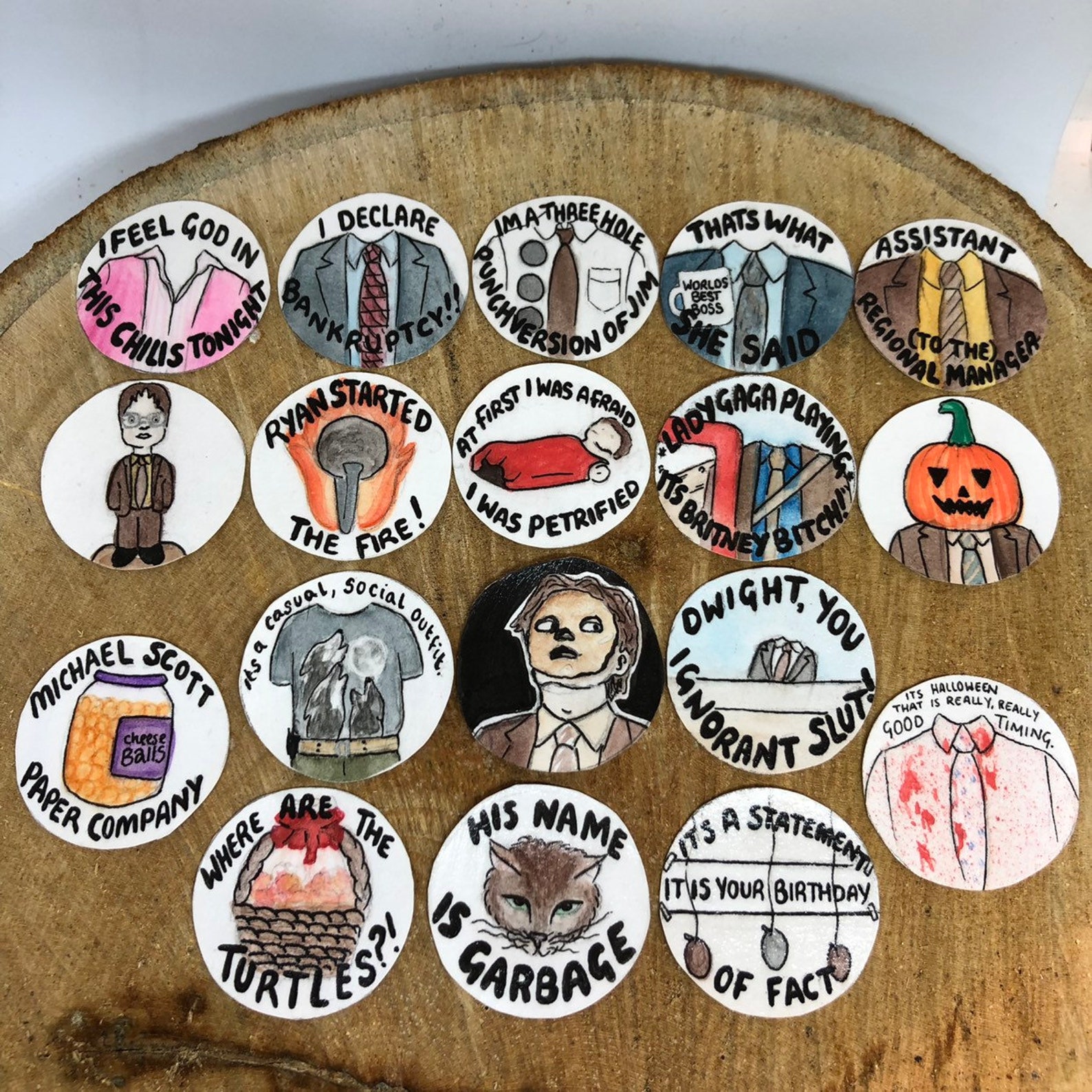 The Office Pin Badge Collection | Etsy