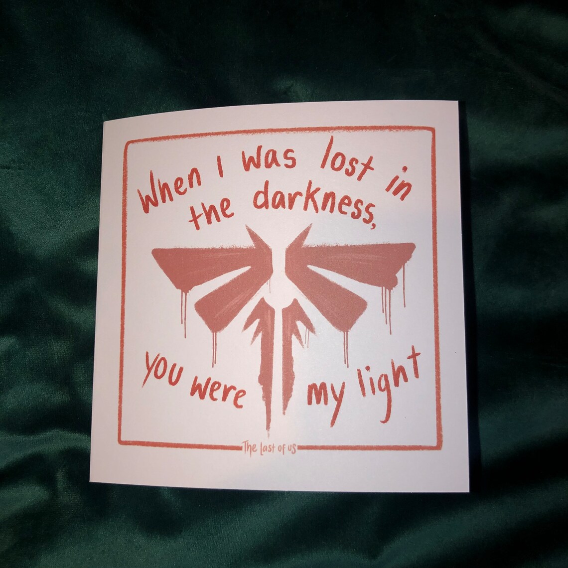 Horror Valentine's Day Card Fireflies TLOU Clicker Birthday Love Card ...