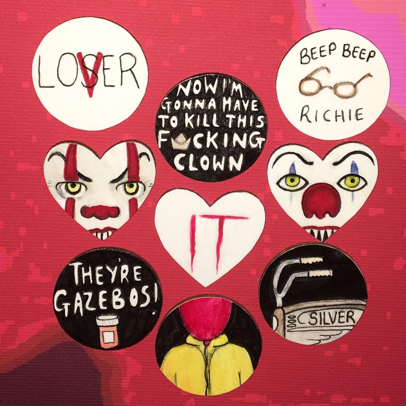 It Halloween Horror Pin Collection - Etsy