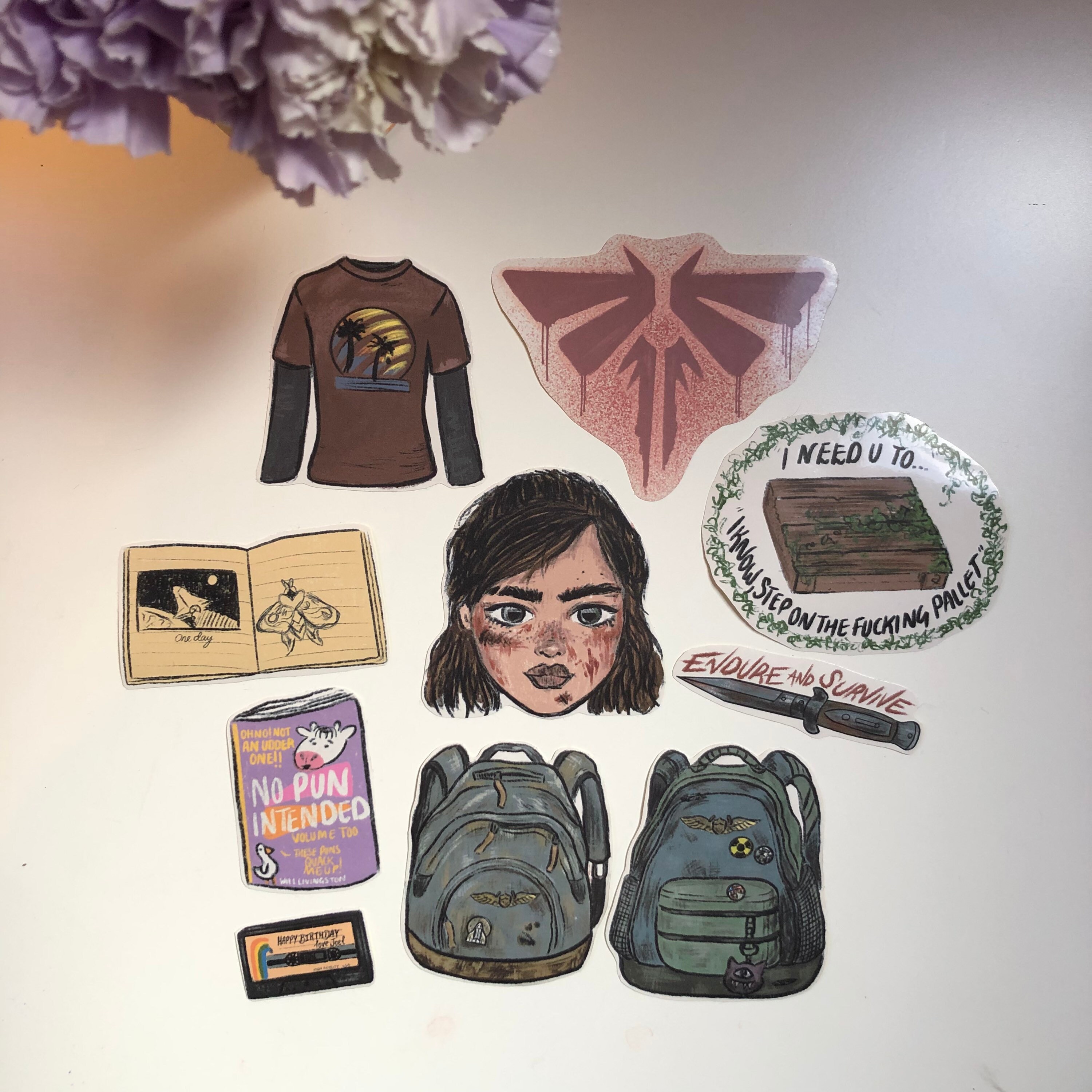 TLOU Ellie Williams Sticker Set - Etsy