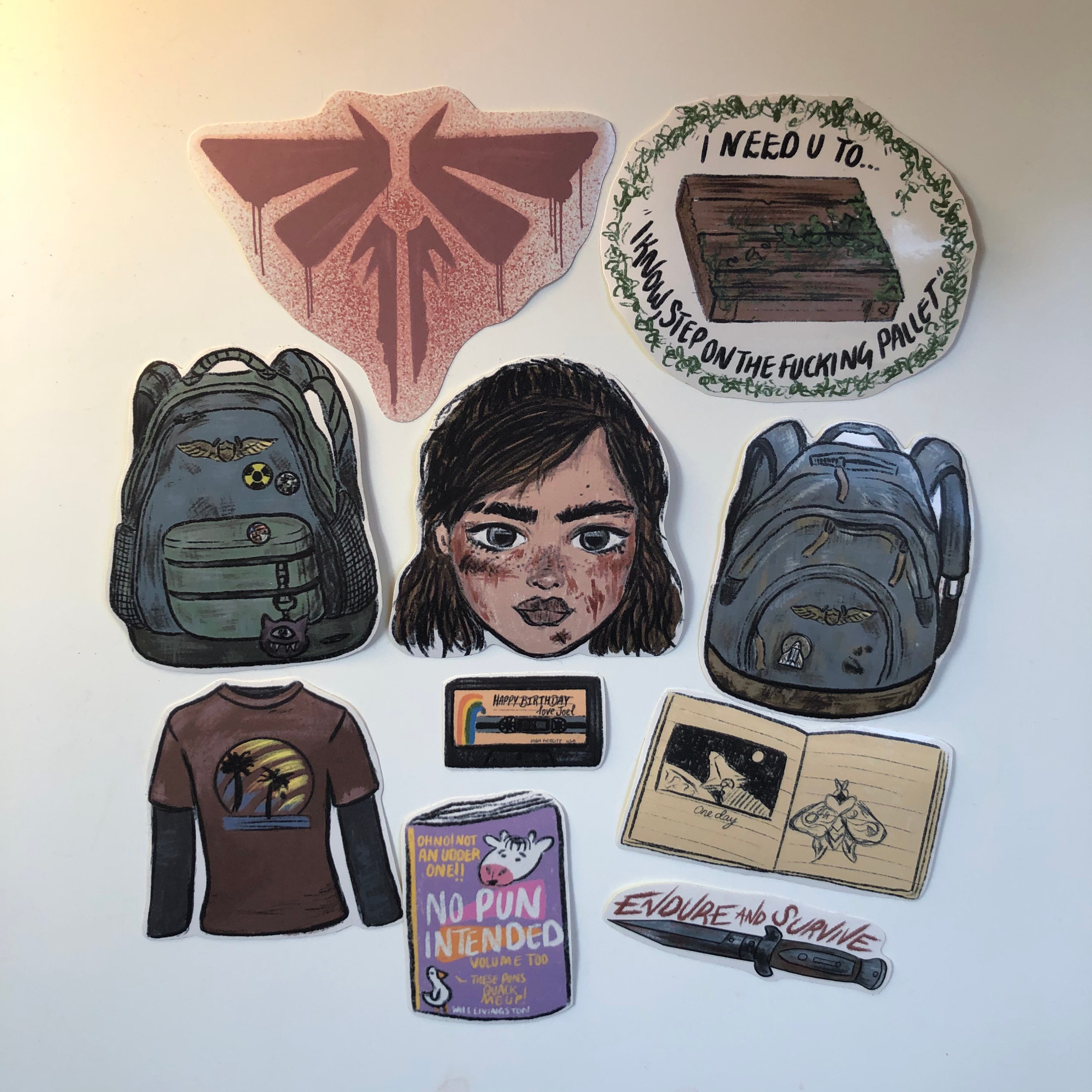 TLOU Ellie Williams Sticker Set - Etsy