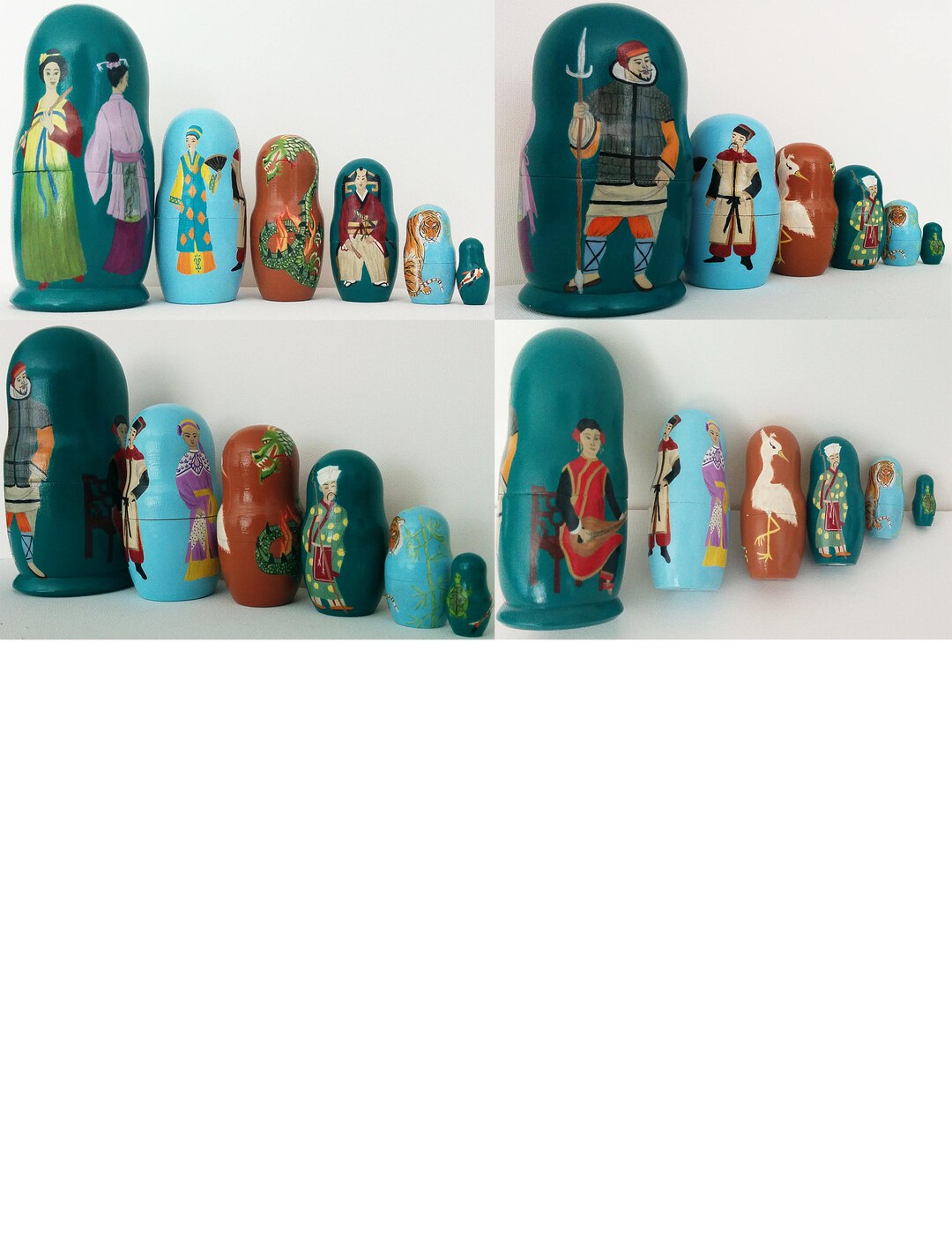 6 Pc Set Chinese Nesting Doll 6" - Etsy