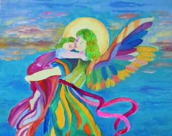 Angel Holding Child | Etsy