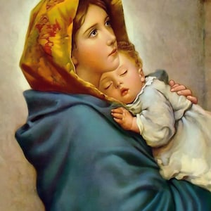 Virgin Mary Print Catholic Prints Catholic Posters Virgin Mary - Etsy