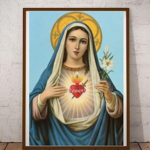 油絵聖母マリア、クリスマスプレゼント、オリジナルの宗教画 油絵聖母マリア、クリスマスプレゼント、オリジナルの宗教画