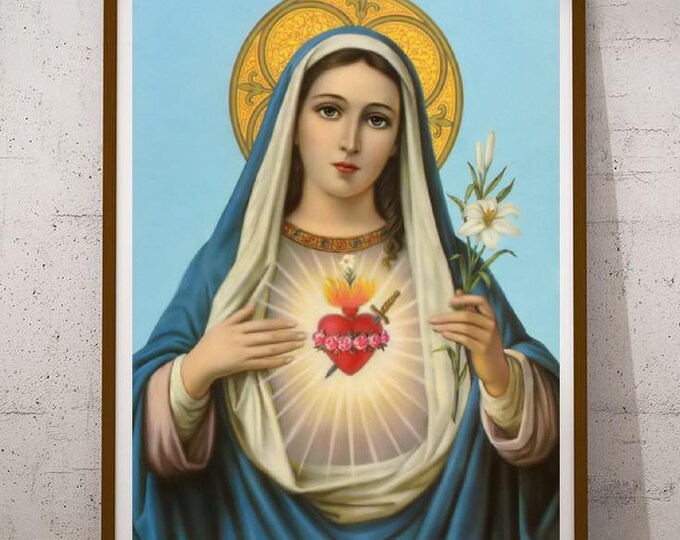 Assumption of Mary, Blessed Mother, Virgin Mary, Catholic Art, DIGITAL ...