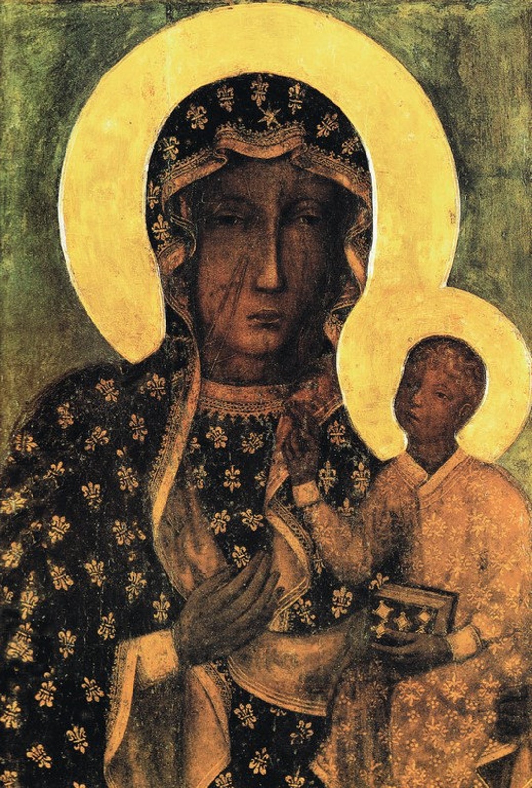 Black Madonna Icon Our Lady of Czestochowa From Poland Polish Religious ...