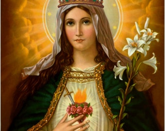 Our Lady of Revelation Catholic Poster Blessed Virgin of Revelation Tre ...