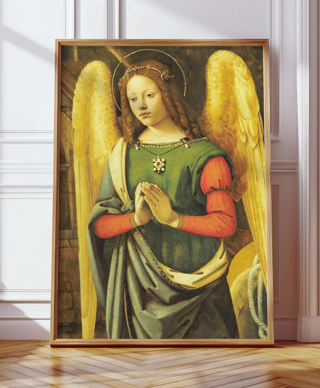 Christmas Angel PRINT Angel Painting POSTER Catholic Prints Christmas ...