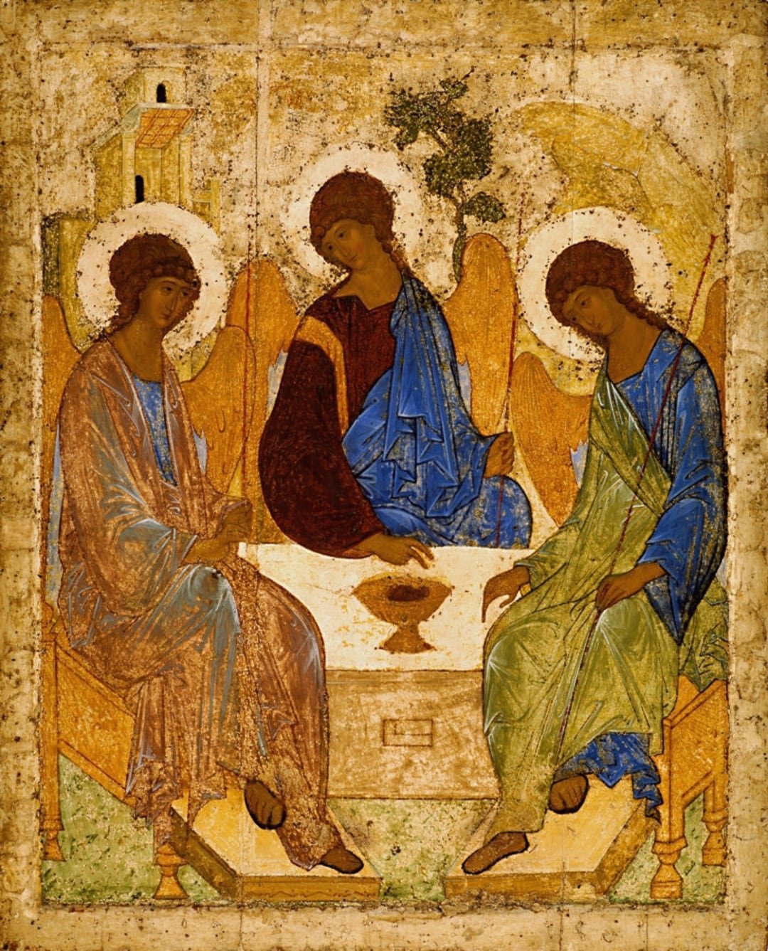 Holy Trinity Icon Rublev Trinity Print Three Angels Painting CANVAS ...