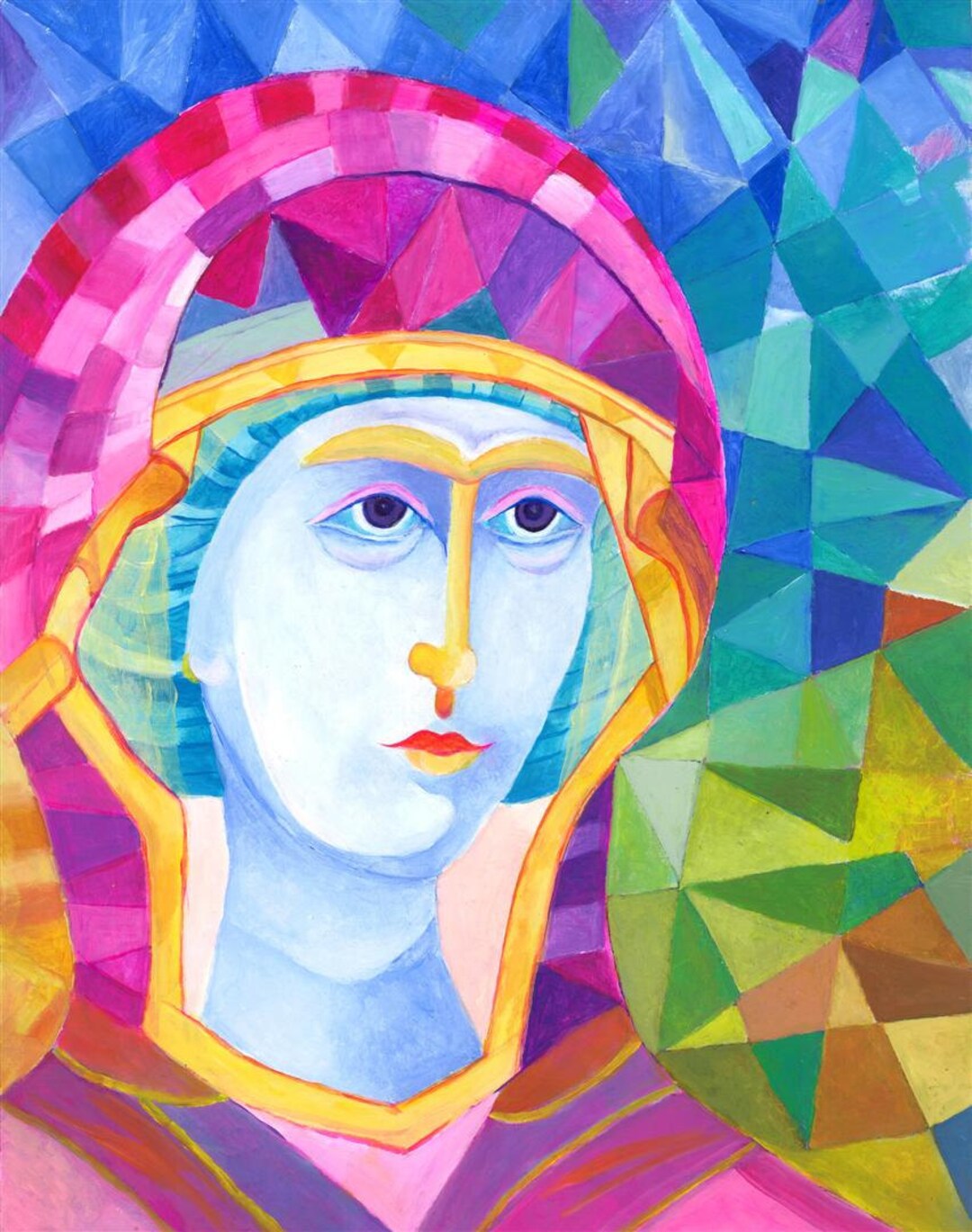 Blessed Mother Painting Our Lady Painting Virgin Mary Painting Catholic ...