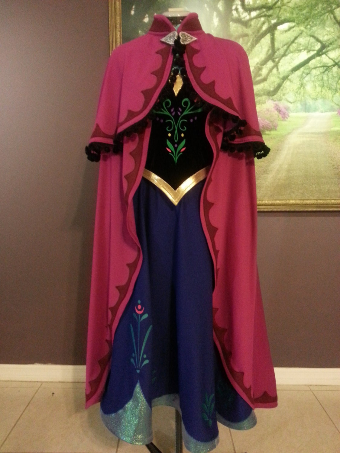 Anna Frozen Green Cloak