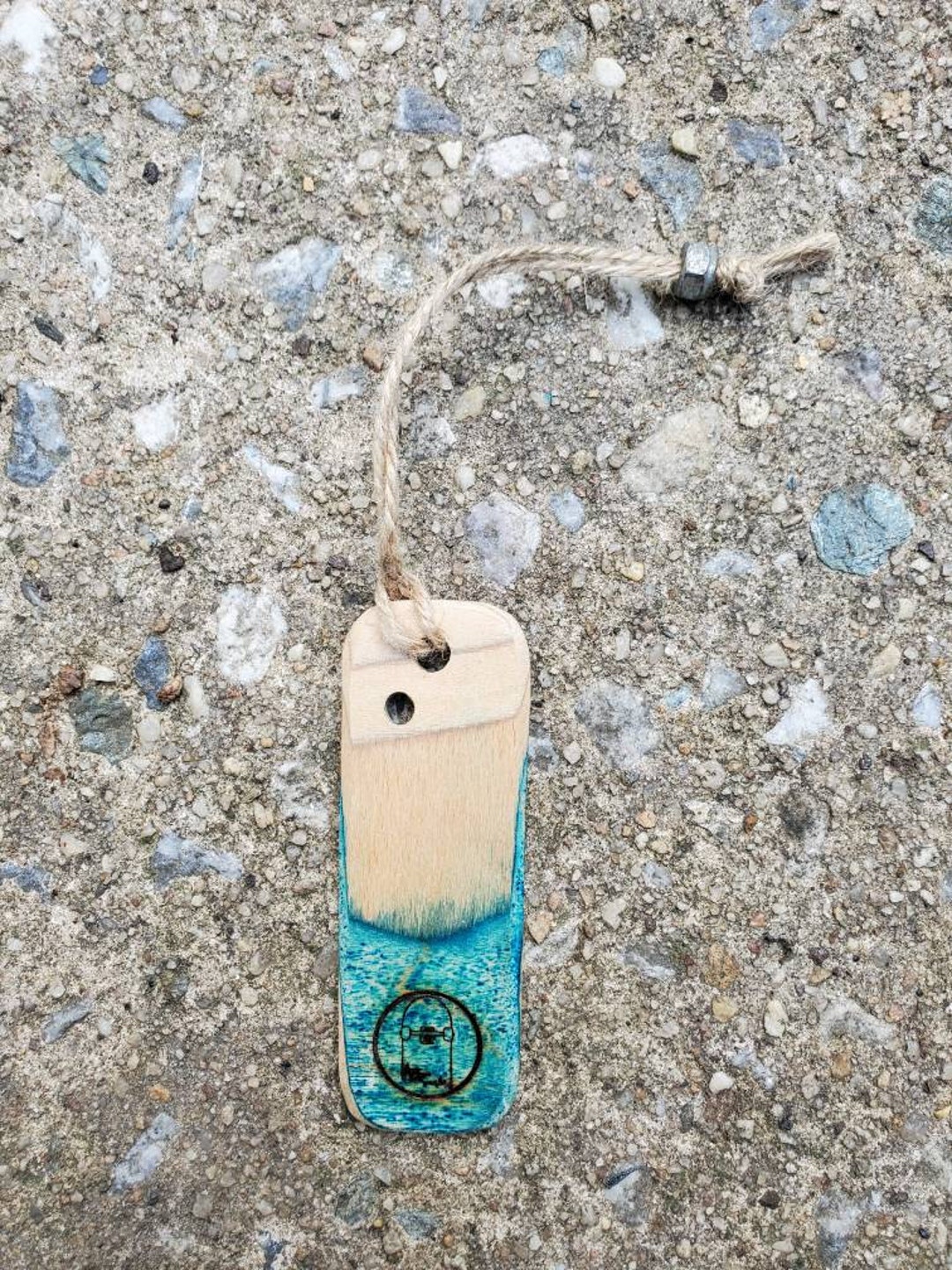 Wavy Blue Recycled Skateboard Bookmark - Etsy