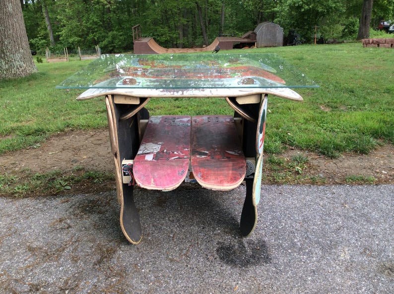 Recycled Skateboard Table (local Sales Only. No Shipping!) - Etsy