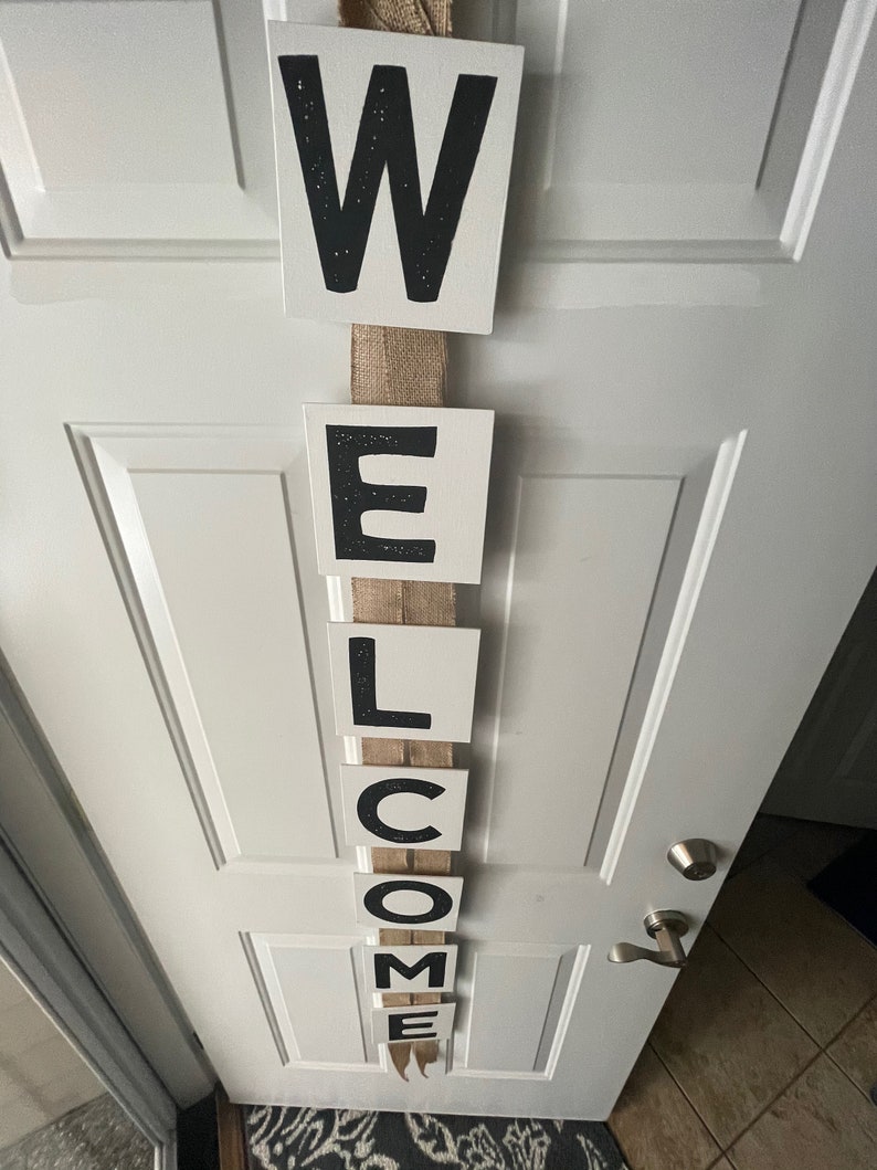 Hanging Door Welcome Banner - Etsy