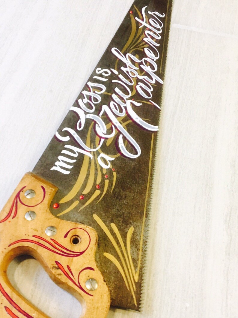 Hand Painted Sign, Pinstriped Saw, Antique - Etsy