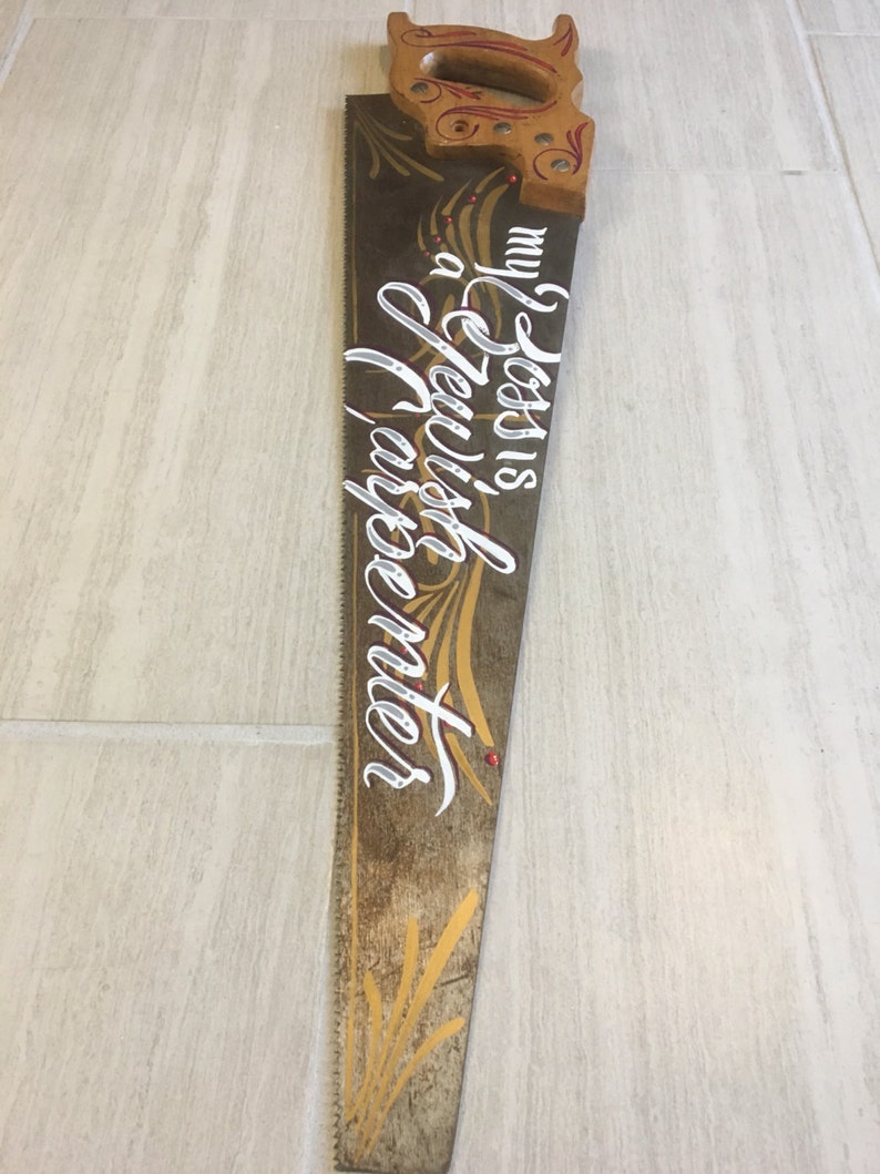 Hand Painted Sign, Pinstriped Saw, Antique - Etsy