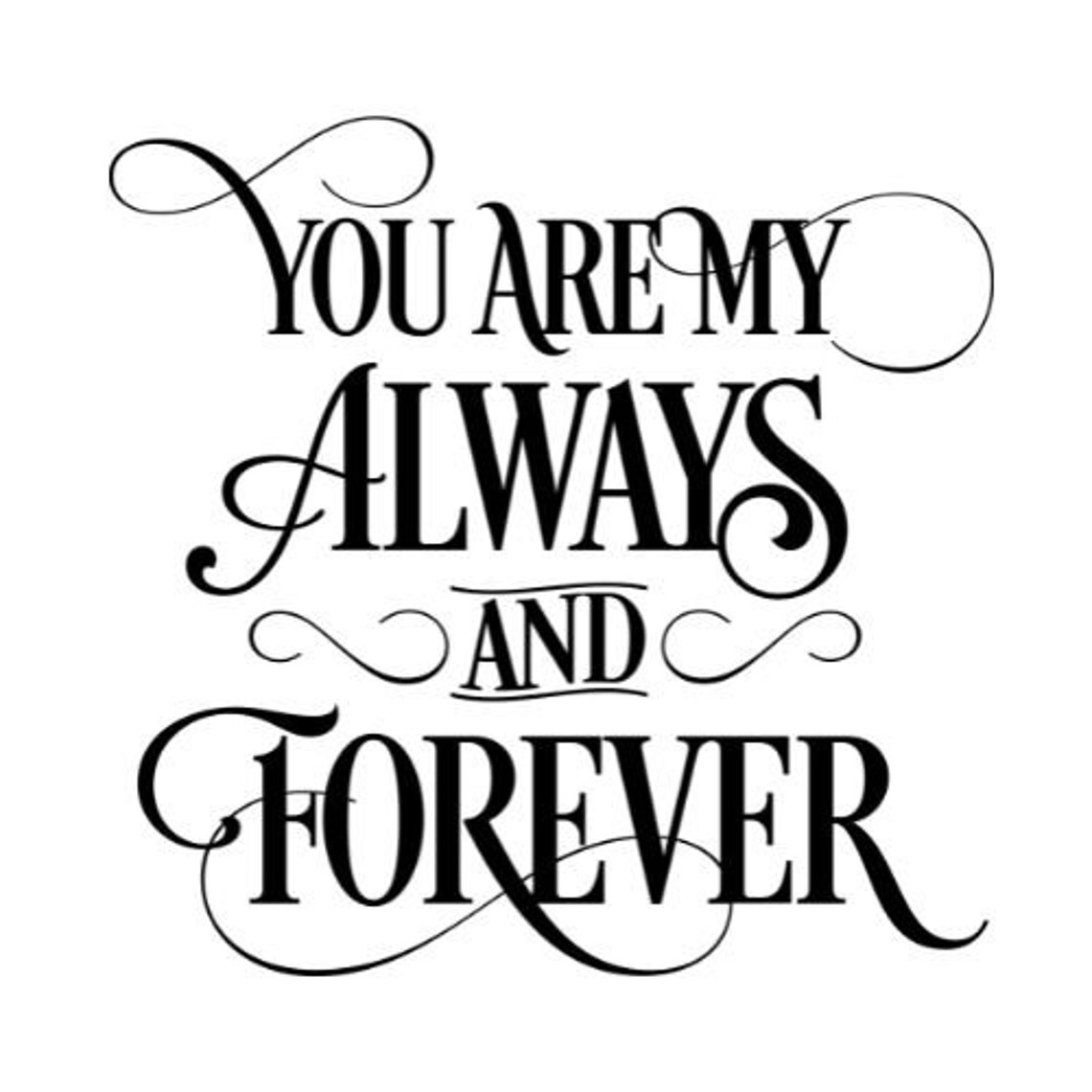 Craft Mesh Stencil You Are My Always & Forever Stencil Wood Sign ...