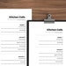 Minimal word menu restaurant menu template restaurant menu | Etsy