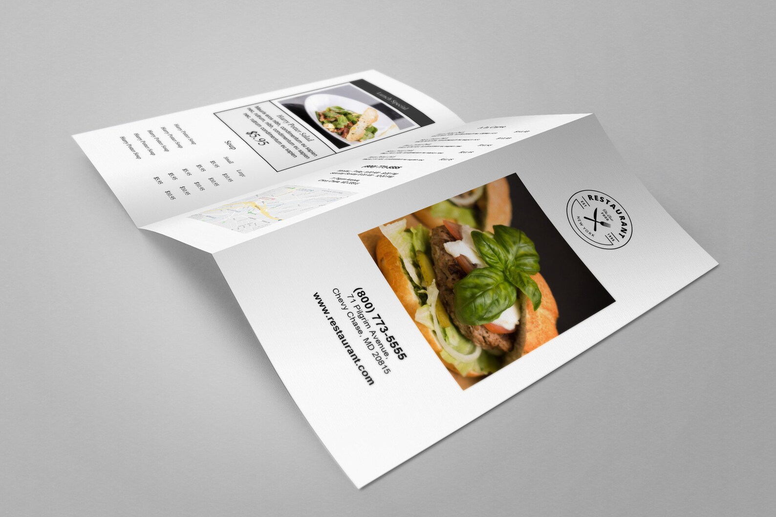 Restaurant Menu Template, Trifold Menu, Takeaway Menu, Catering Menu ...