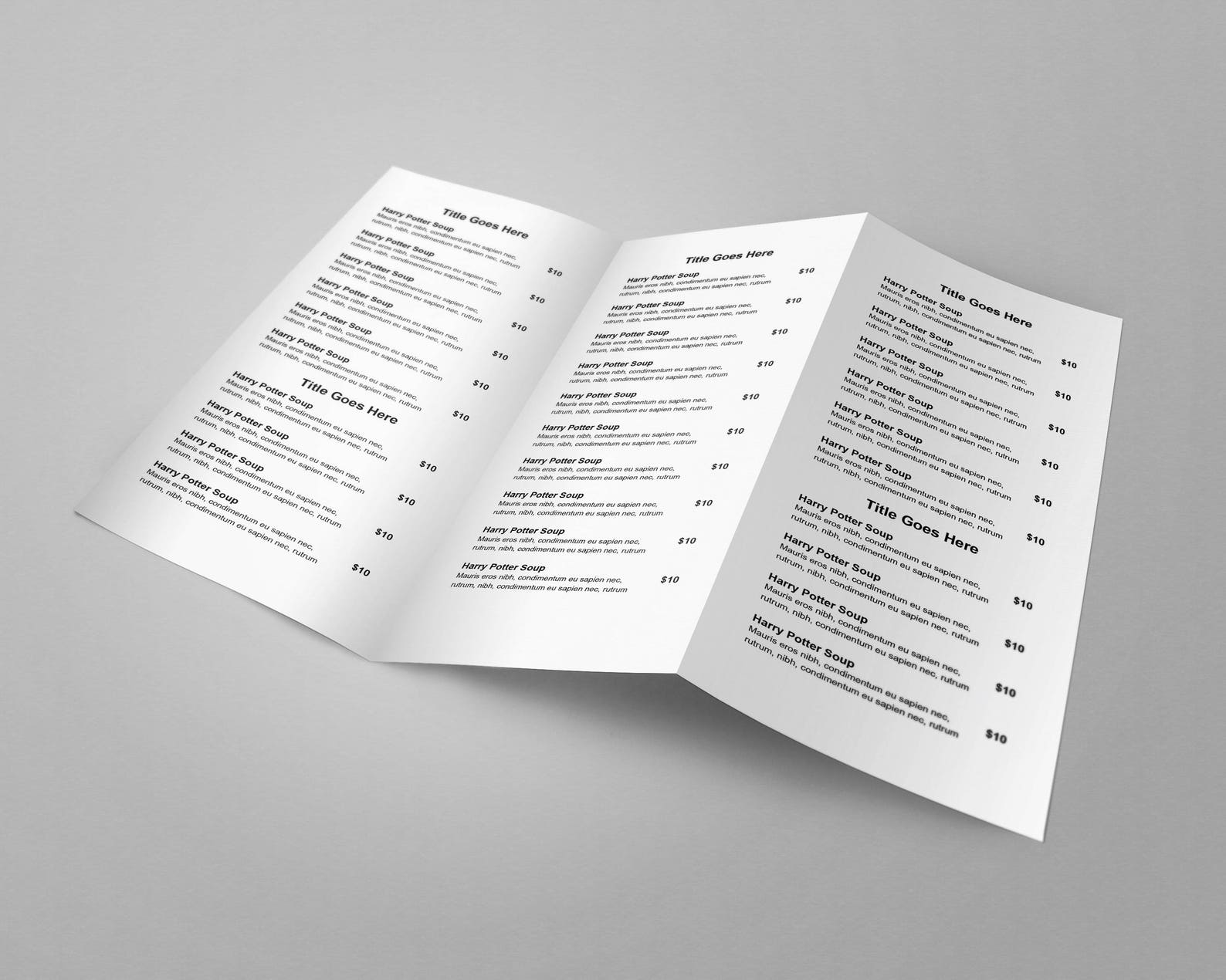 Takeout Menu, Trifold Menu, Menu Template, Takeaway Menu, Catering Menu ...