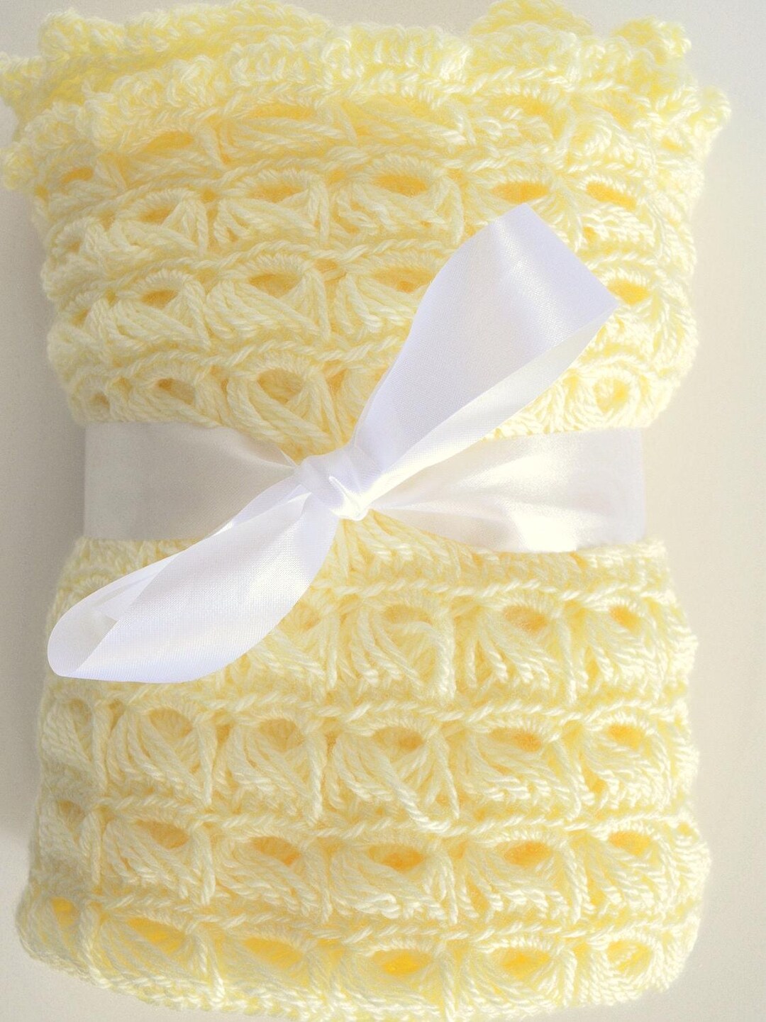 Soft Yellow Hand Crocheted Baby Blanket, Ready to Ship 30"x 40" - Etsy
