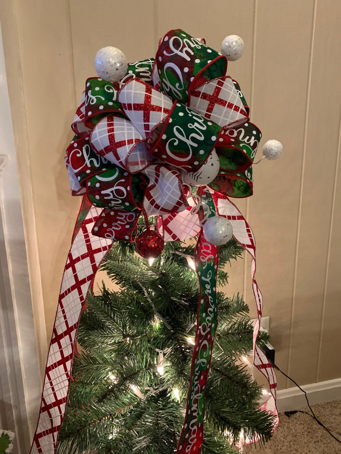 Merry Christmas Tree Topper/decor | Etsy