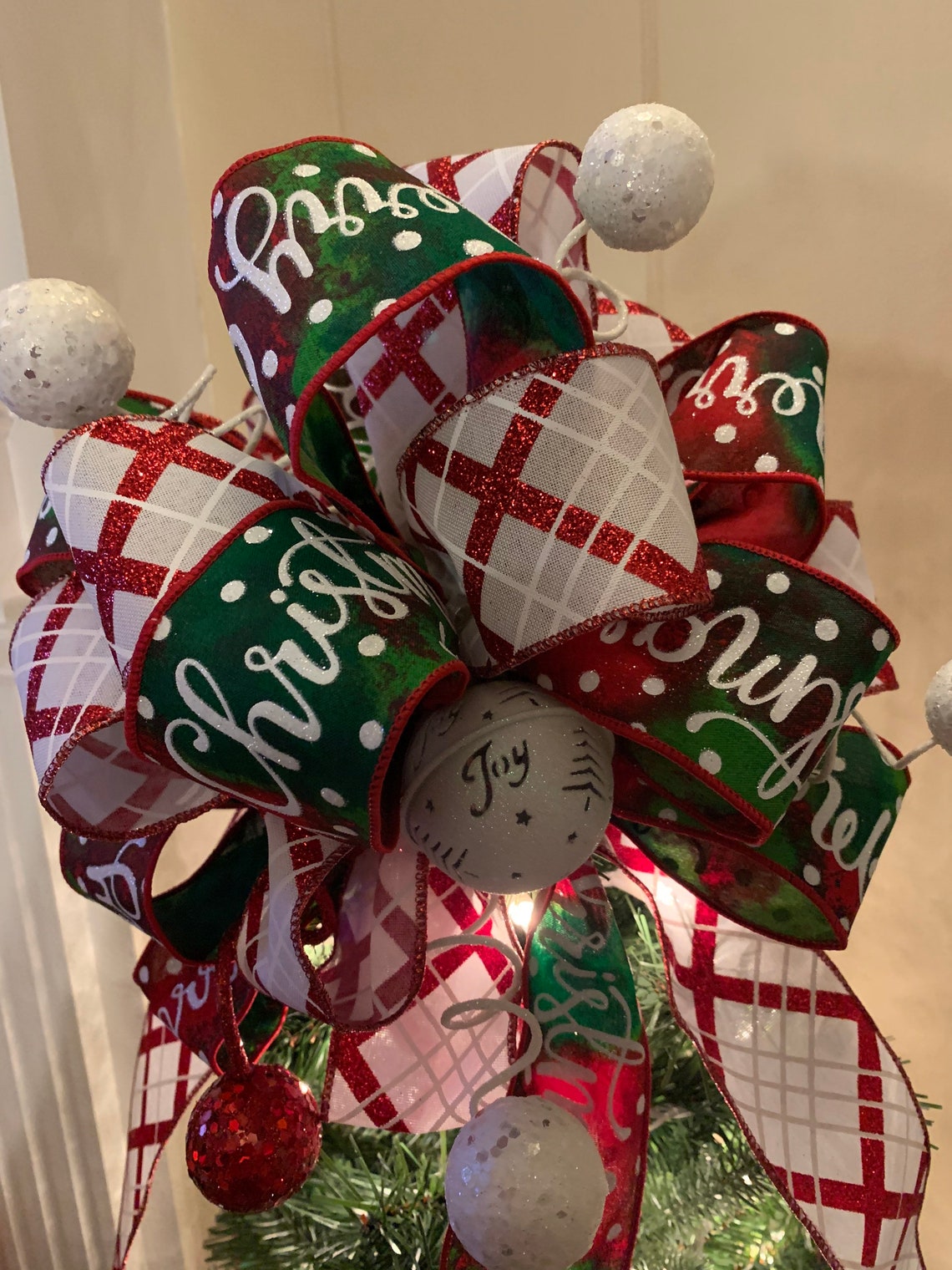 Merry Christmas Tree Topper/decor | Etsy