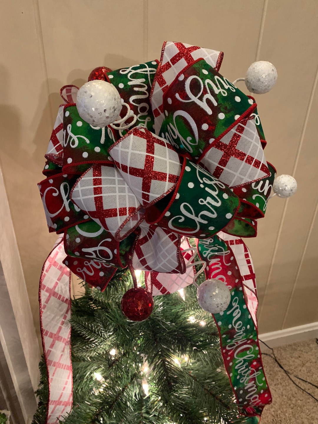 Merry Christmas Tree Topper/decor - Etsy