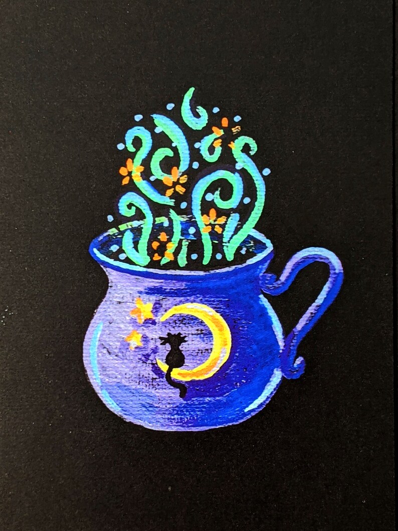 Spooky Cauldron Art Print Halloween Art Witchy Home Decor - Etsy