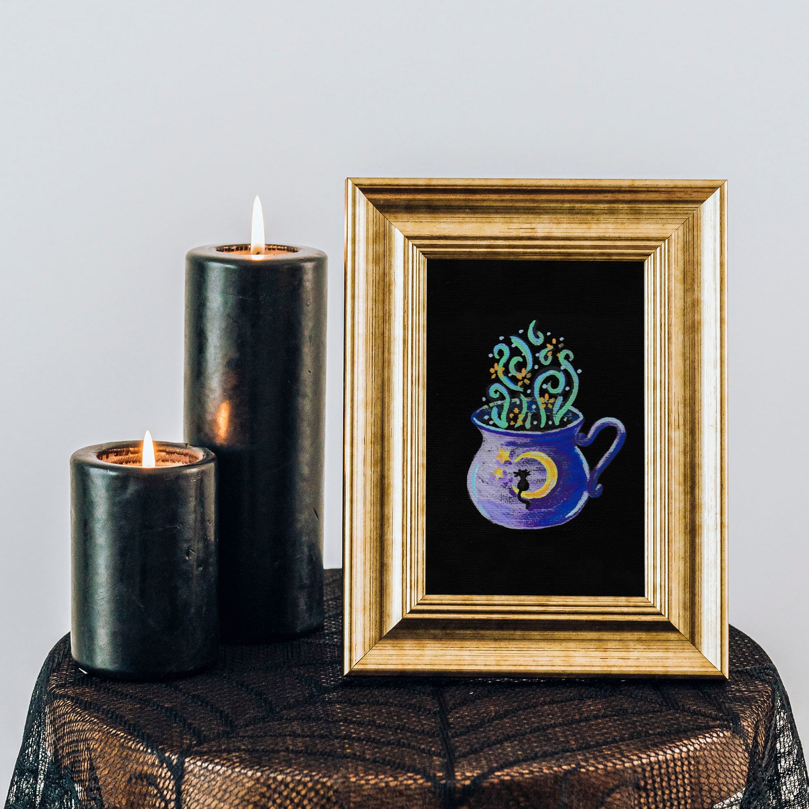 Spooky Cauldron Art Print Halloween Art Witchy Home Decor - Etsy UK