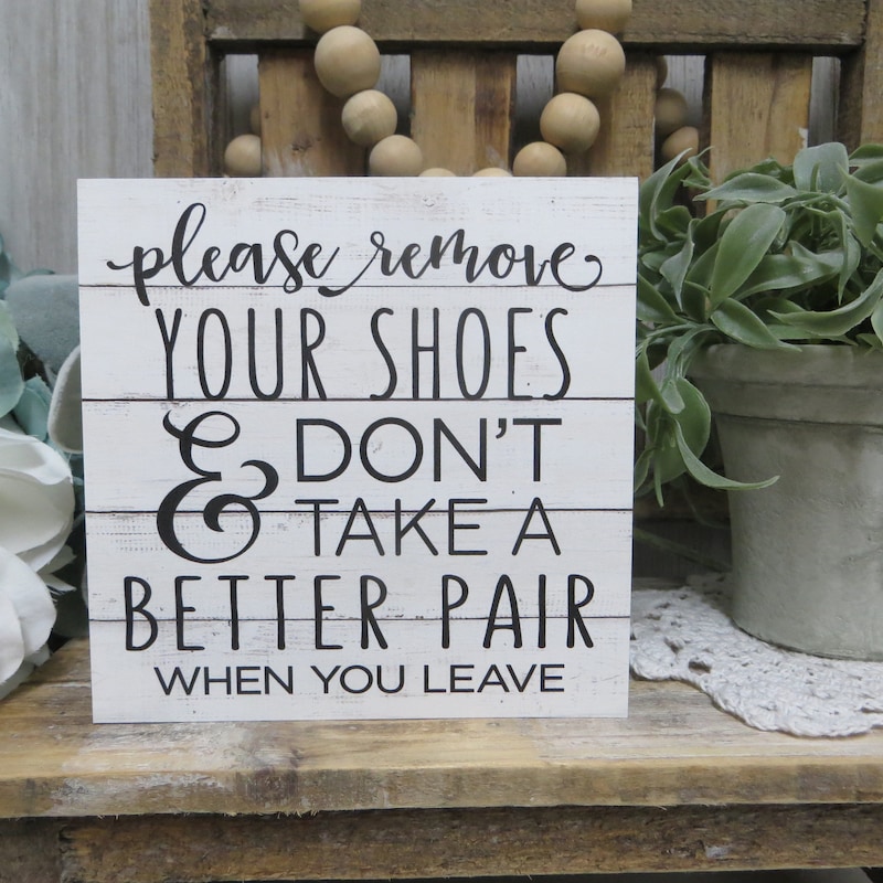 Remove Shoes Sign - Etsy