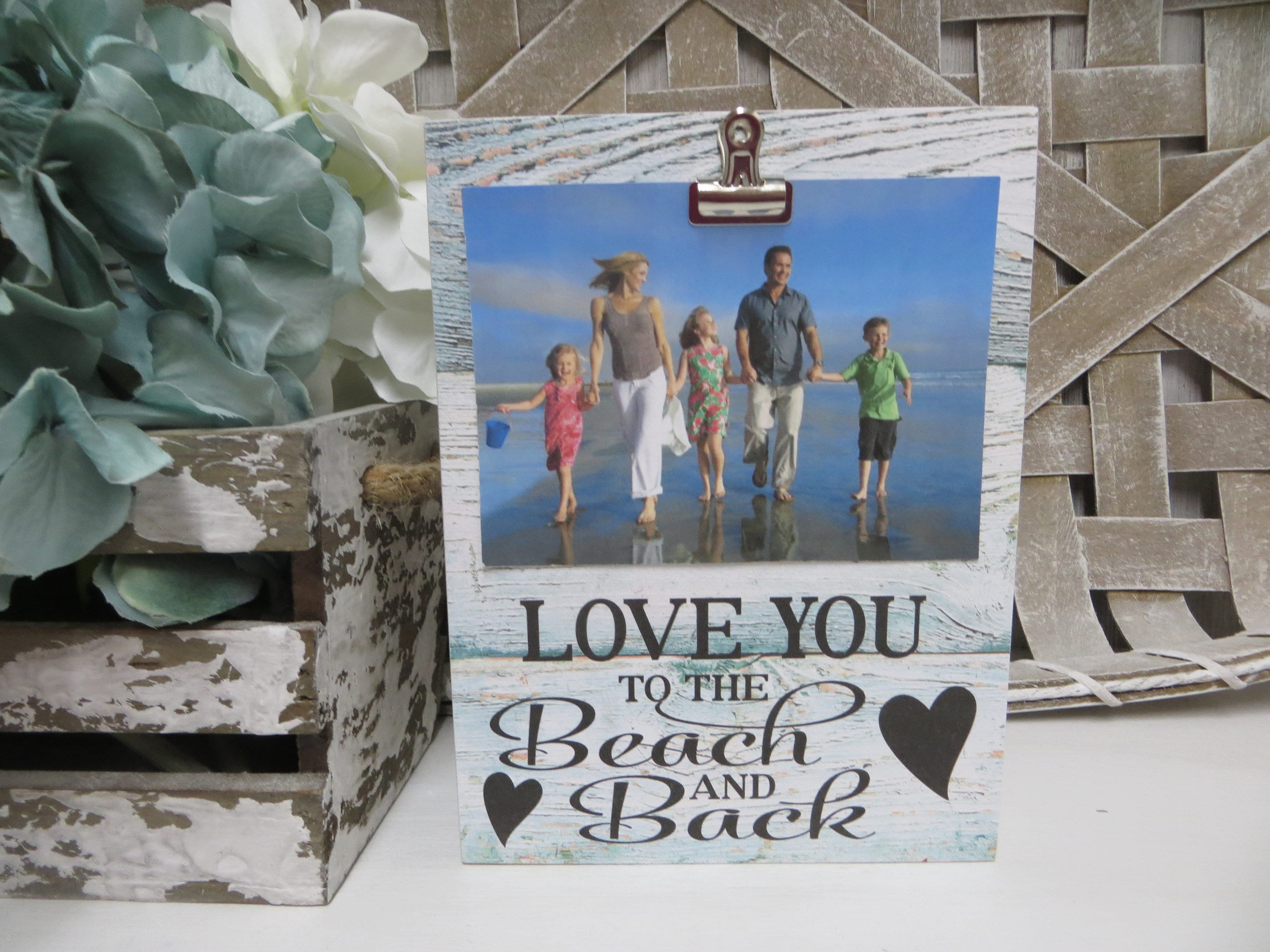 Best Friends Gift Romantic Frame I Love You Frame,Modern Coastal Wood ...