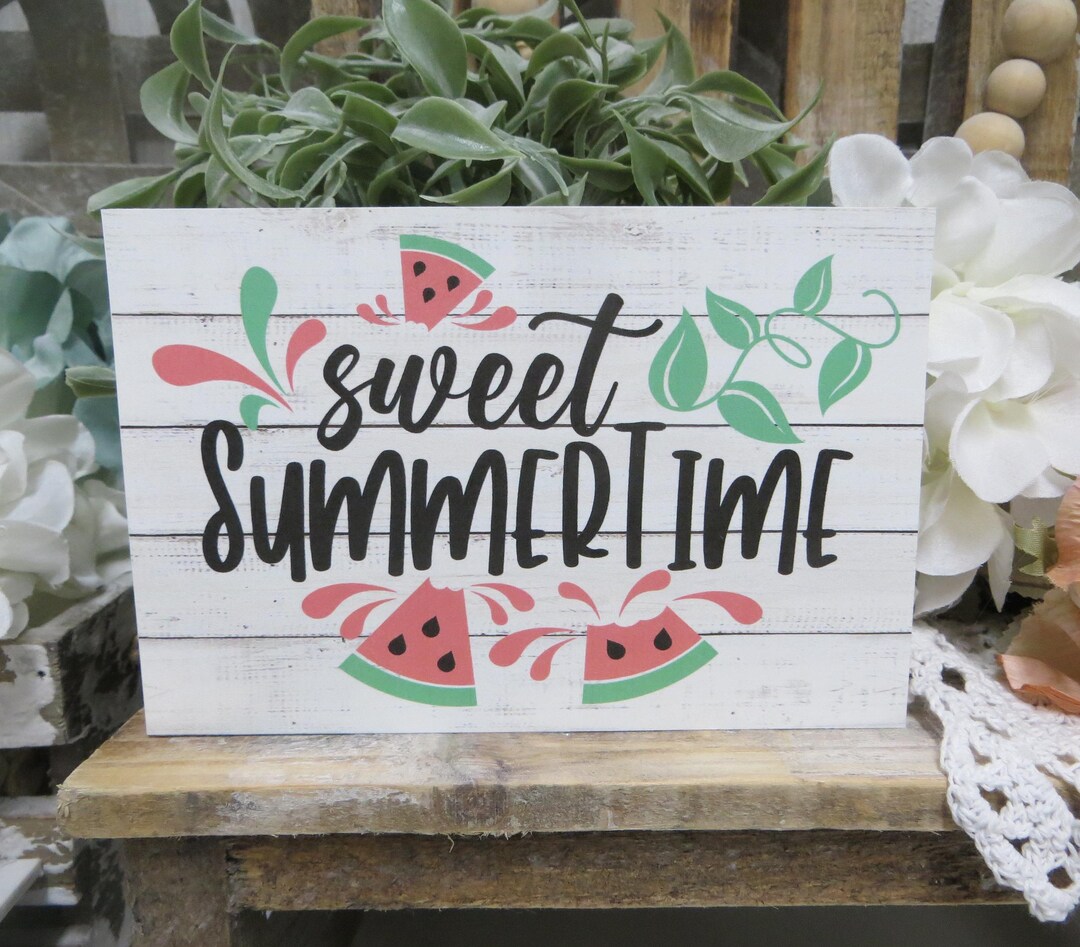 Summer Watermelon Sign / Sweet Summertime / Summer Watermelon Tiered ...