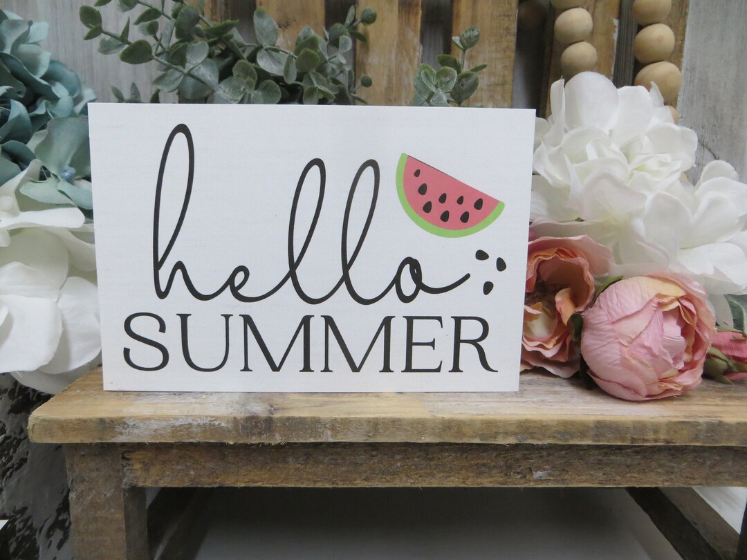 Summer Watermelon Sign / Hello Summer / Summer Sign / Summer - Etsy