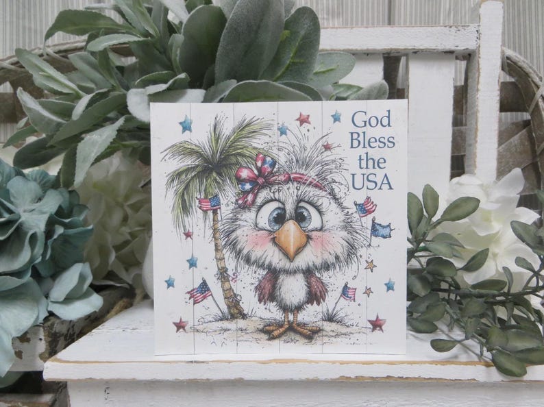 God Bless the USA Sign: Independence Day, July 4th Tiered Tray Decor - Etsy