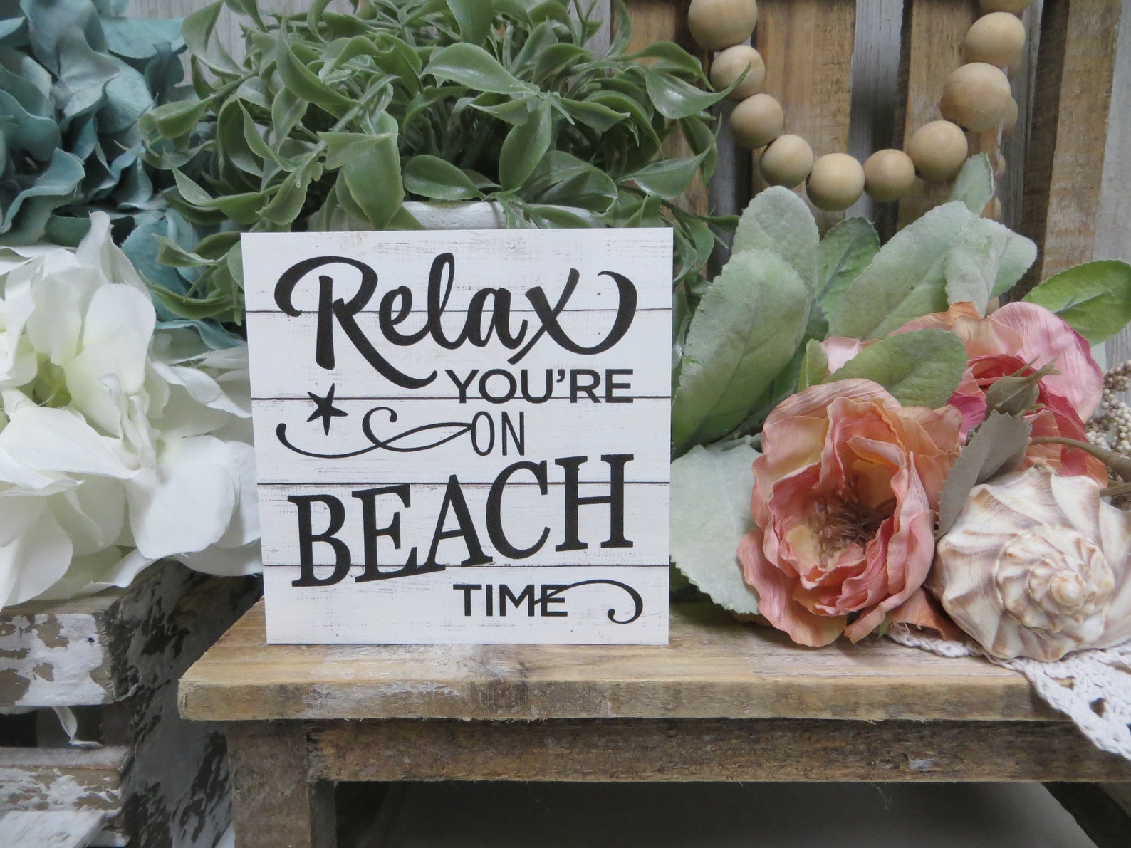 Beach Sign relax You're on Beach Time Beach - Etsy