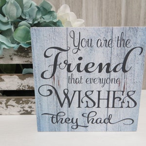 Friend Sign you Are the FRIEND Everyone Wishes They - Etsy