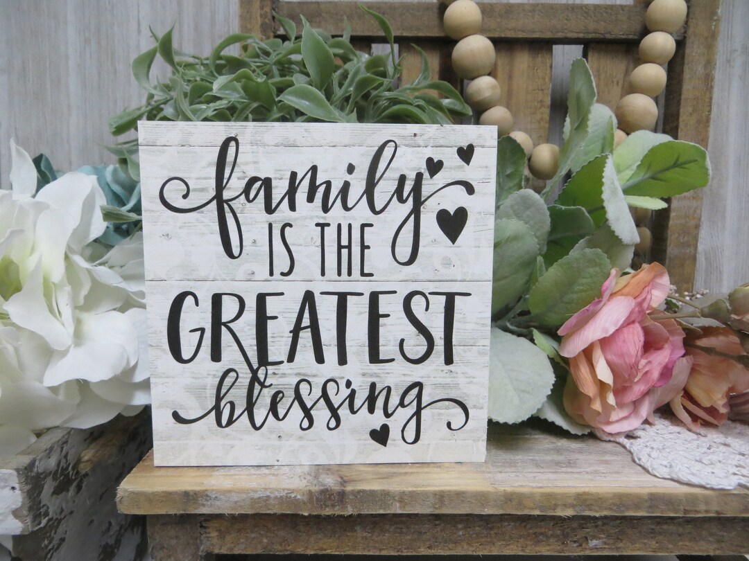 Family Sign / Family is the Greatest Blessing / Tiered Tray Family Sign ...