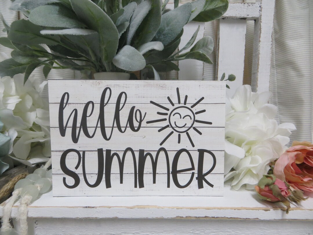 Summer Sign / Hello Summer / Summer Sunshine Sign / Summer Beach Tiered ...
