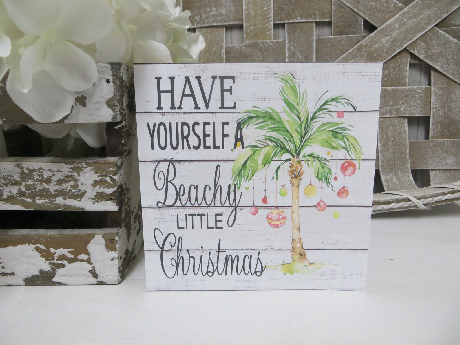 Beach Christmas Sign have Yourself a Beachy Little - Etsy