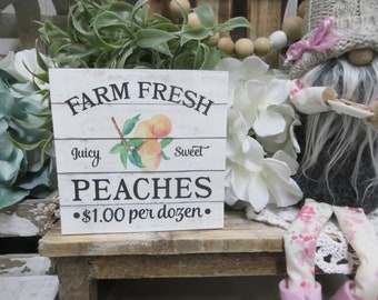 Fresh Peaches Sign - Etsy