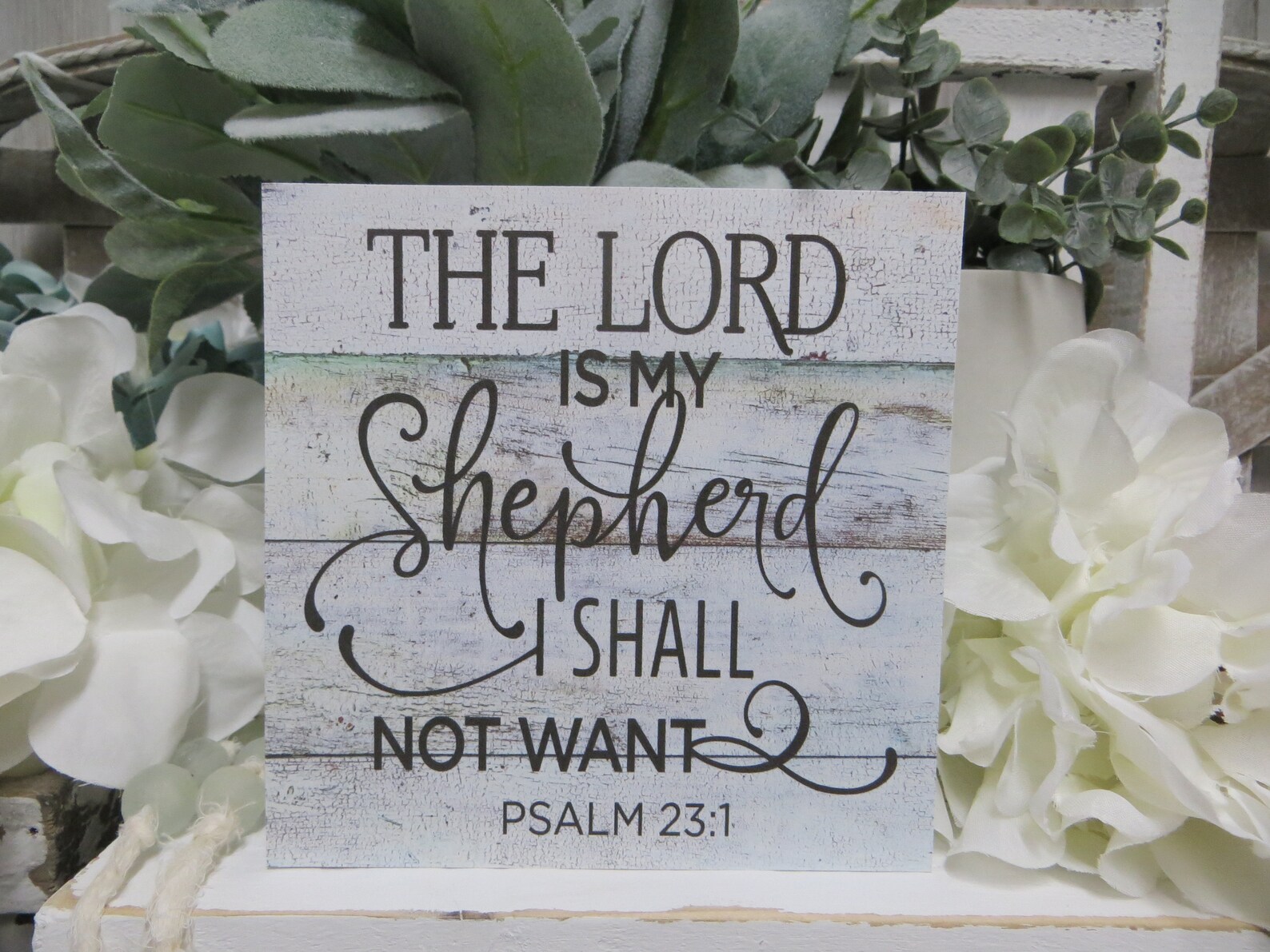 Wood Religious Sign / the Lord is My Shepherd I Shall Not Want / Psalm ...
