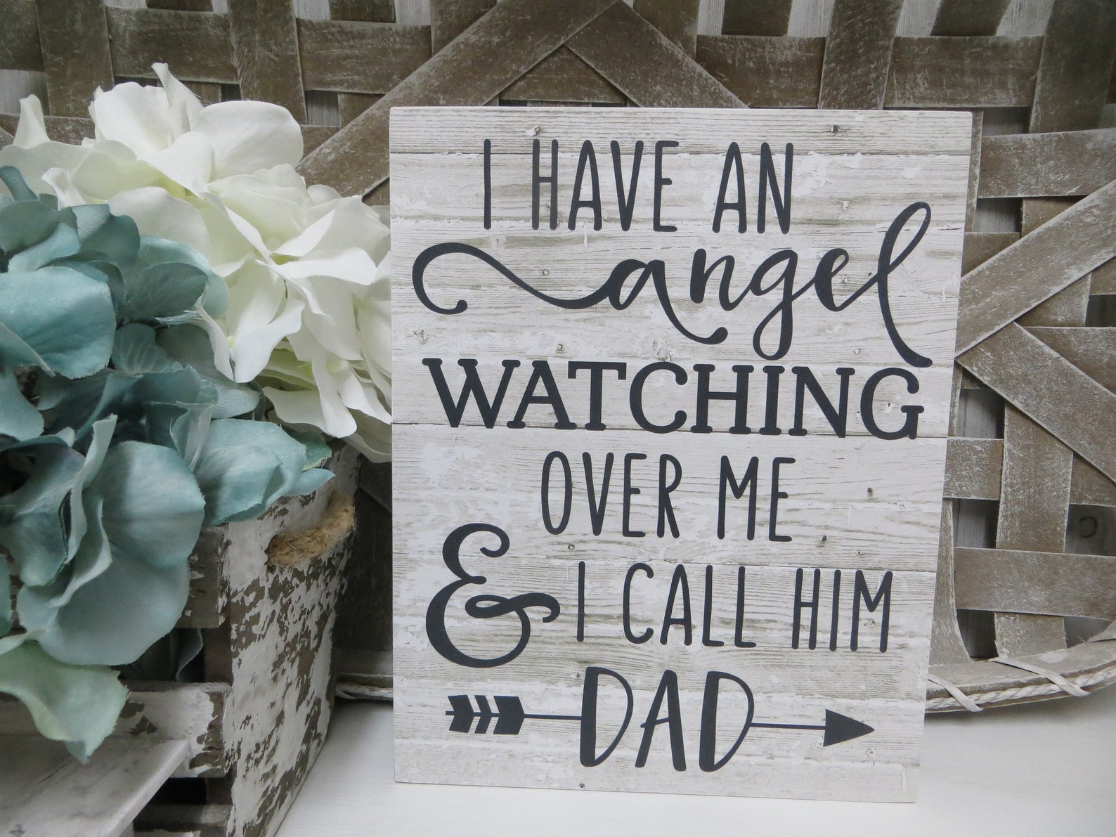 Wood Sympathy Sign I Have an Angel Watching Over Me & I | Etsy