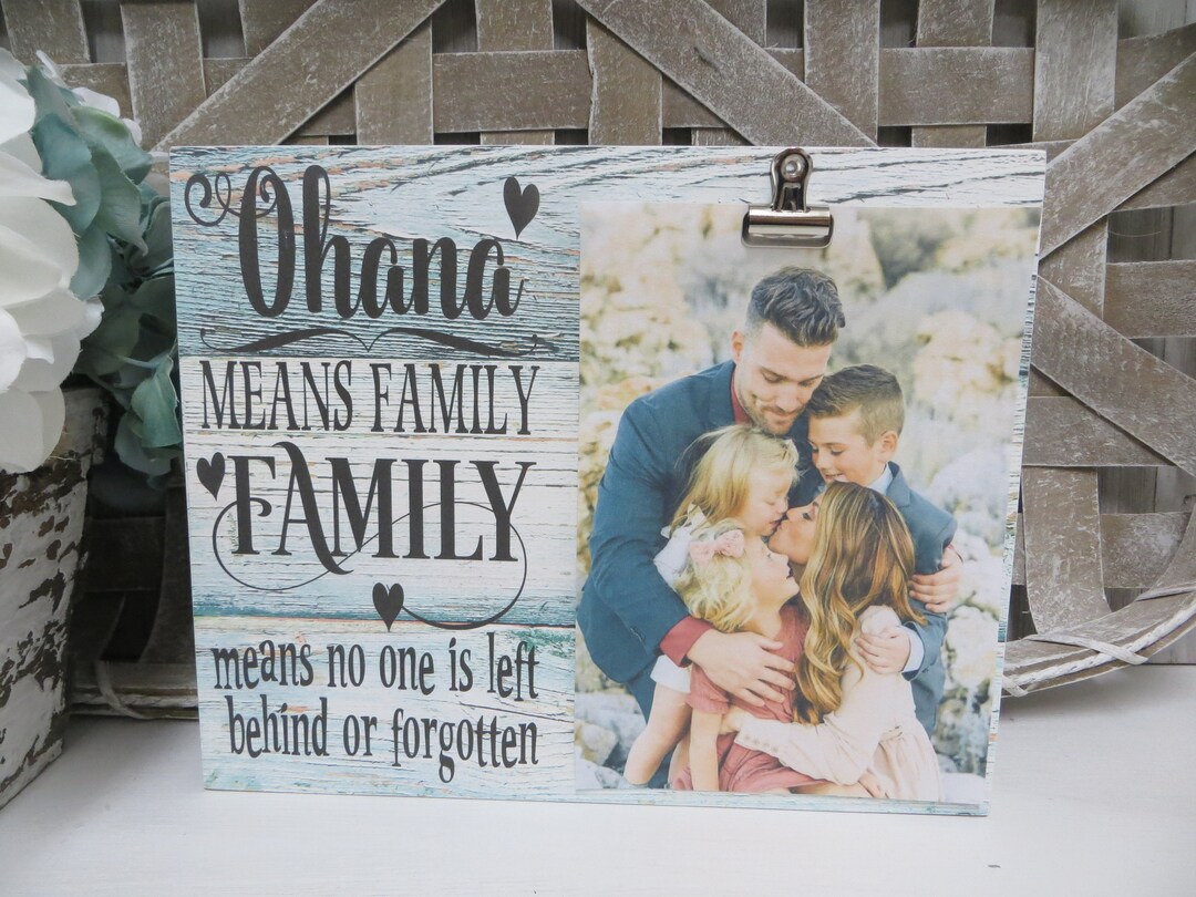 Ohana Means Family Picture Frame: Family Room Decor - Etsy