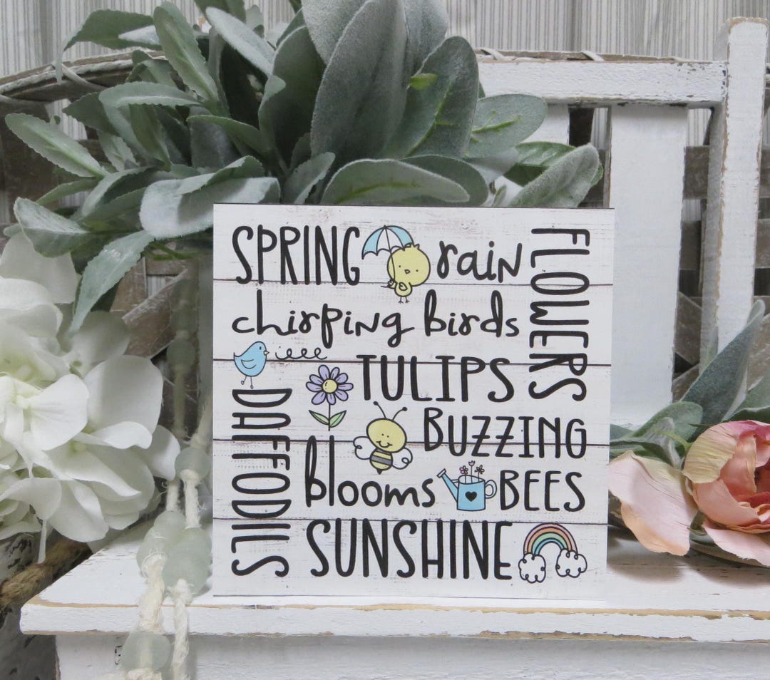 Spring Subway Sign / Spring Rain Flowers Chirping Birds Buzzing Bees ...