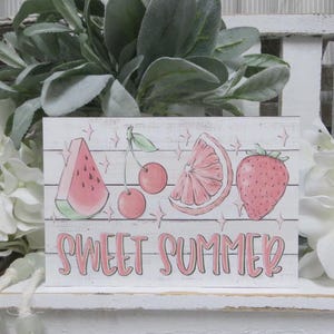 Sweet Summer Sign / Summer Fruit Decor Sign / Watermelon Strawberry ...