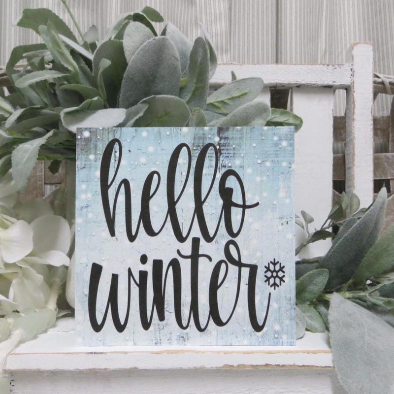 Hello Winter Sign - Etsy